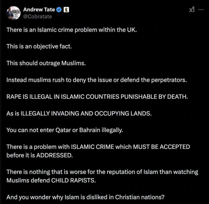 Andrew Tate has been a huge disappointment since he converted to Islam ...