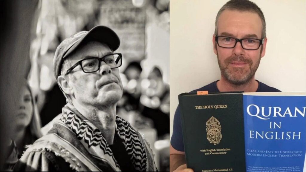 Australian journalist and pro-Palestine activist Robert Martin embraces ...