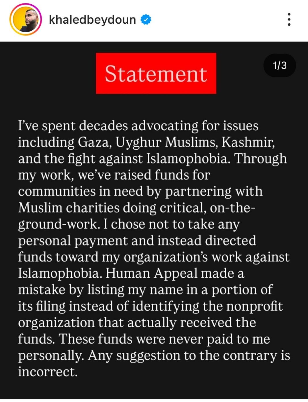 Human Appeal USA paid fundraiser Khaled Beydoun $2 million – 5Pillars